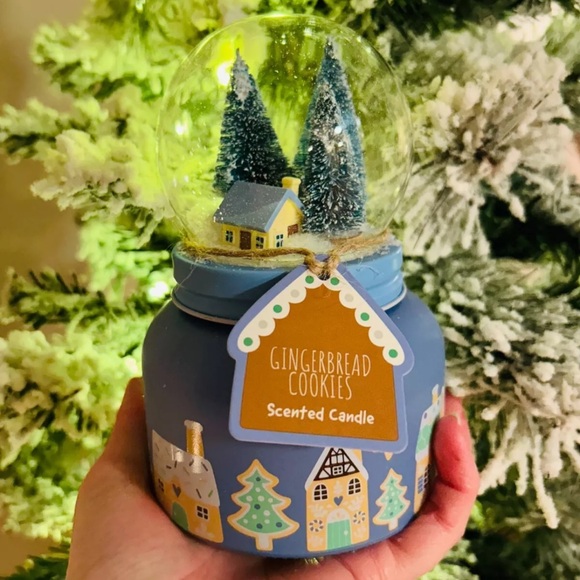 Holiday | Aldi Huntington Home Snow Globe Candle Gingerbread Cookies ...